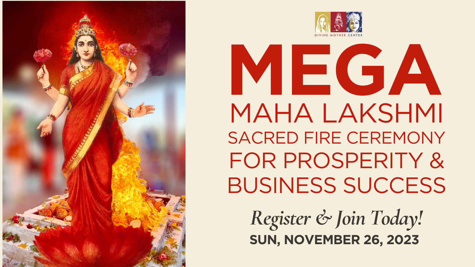 Mega Maha Lakshmi Sacred Fire Ceremony for Prosperity and Business Success